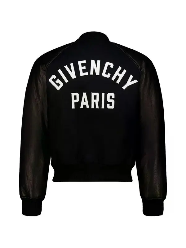 Givenchy Leather-sleeved Wool Bomber Jacket