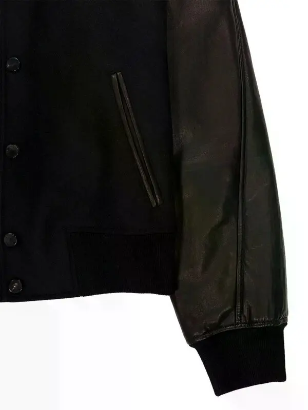 Givenchy Leather-sleeved Wool Bomber Jacket