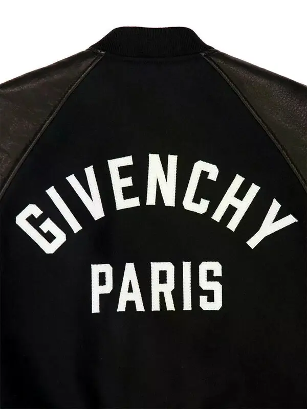 Givenchy Leather-sleeved Wool Bomber Jacket
