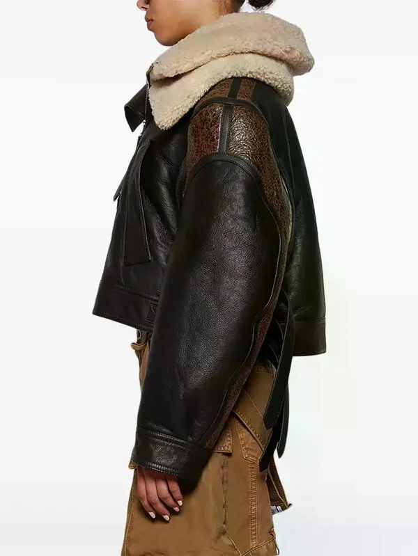 JEAN PAUL GAULTIER Shearling Paneled Jacket