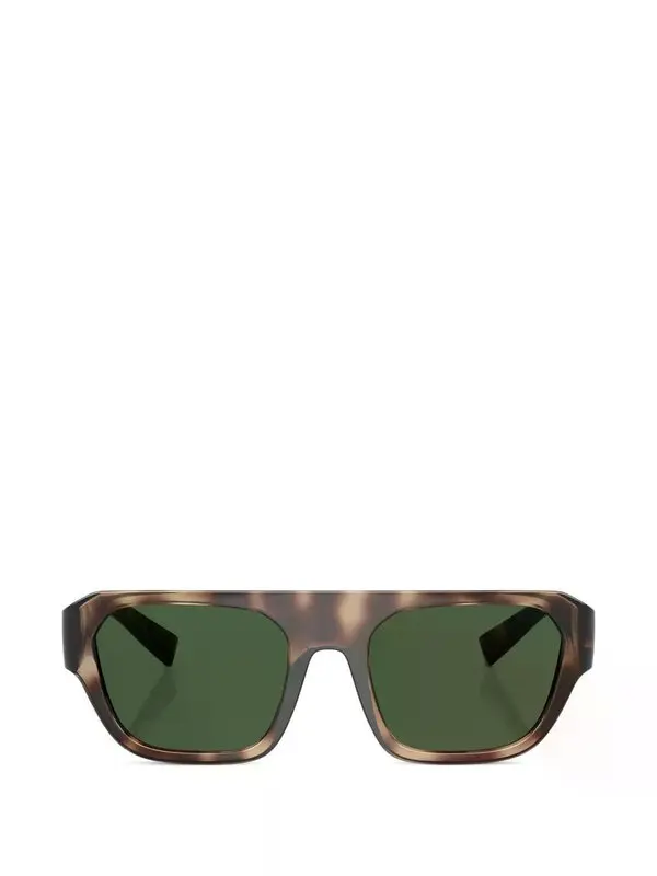 Dolce & Gabbana Tortoiseshell Effect Rectangle Frame Sunglasses