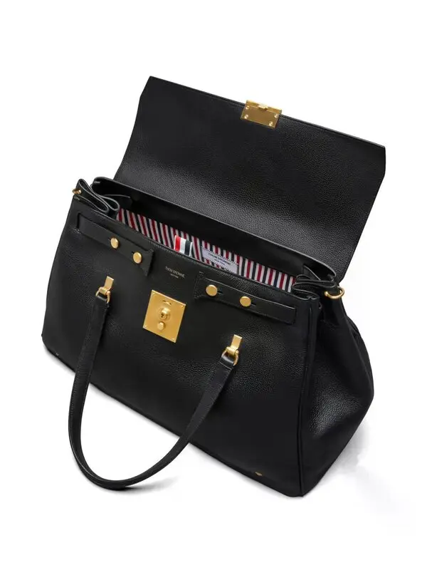 Thom Browne Bolton Pebble-grain Weekender Bag