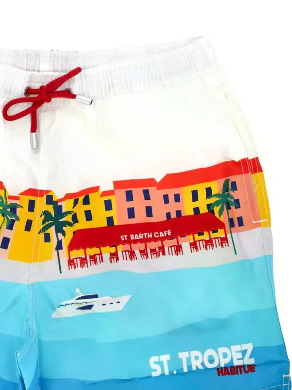 MC2 SAINT BARTH Gustavia St. Tropez Swim Shorts - White