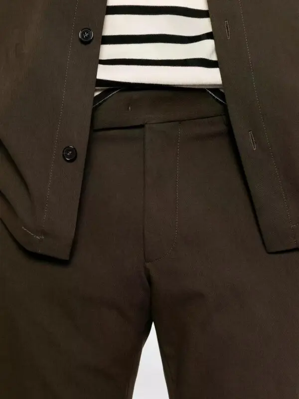 Karl Lagerfeld Khaki Logo Patch Trousers