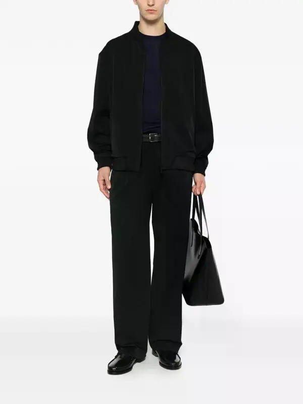 Karl Lagerfeld Ribbed-trim Zip-up Jacket