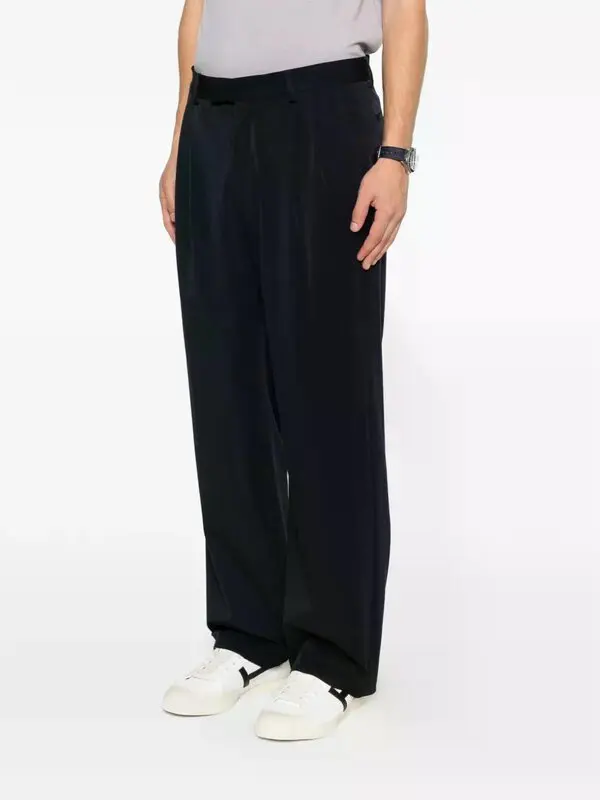 Karl Lagerfeld Smooth Pleated Wide-leg Trousers