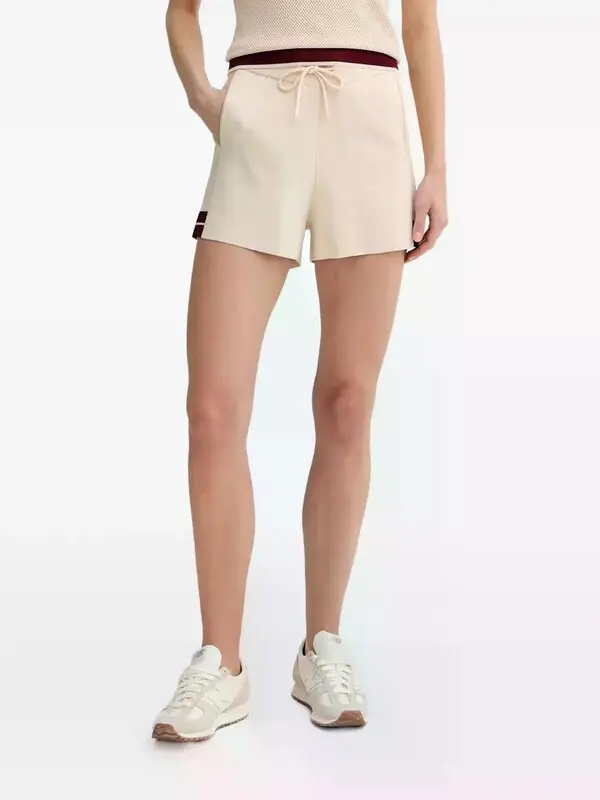 Guess Drawstring Logo-embroidered Shorts - Neutrals