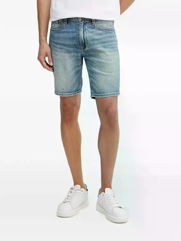 Guess Logo Patch Denim Shorts