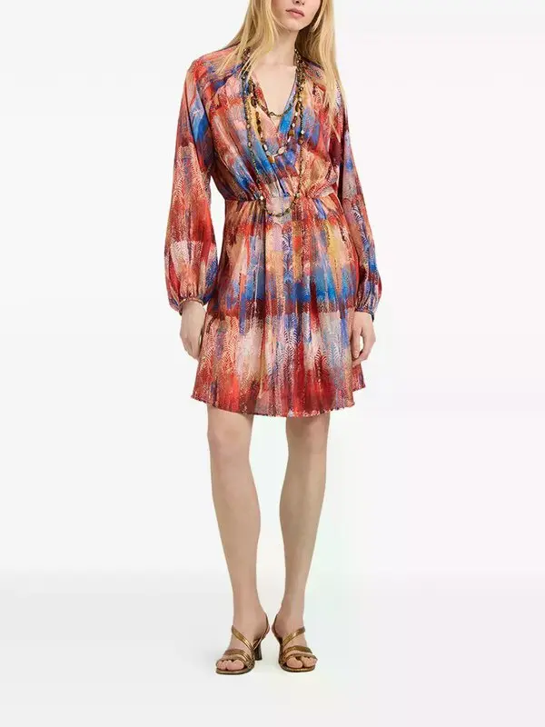 Momoni Luno Printed Silk Mini Dress