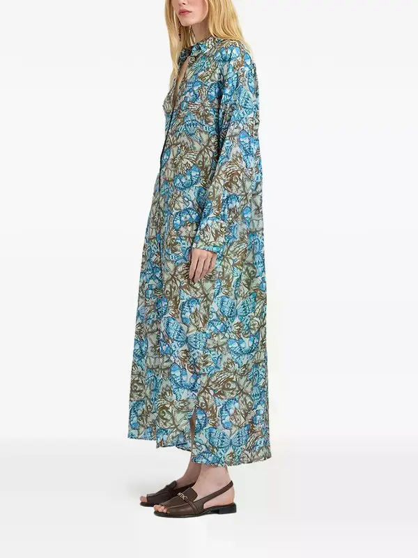Momoni Printed Silk Midi Dress