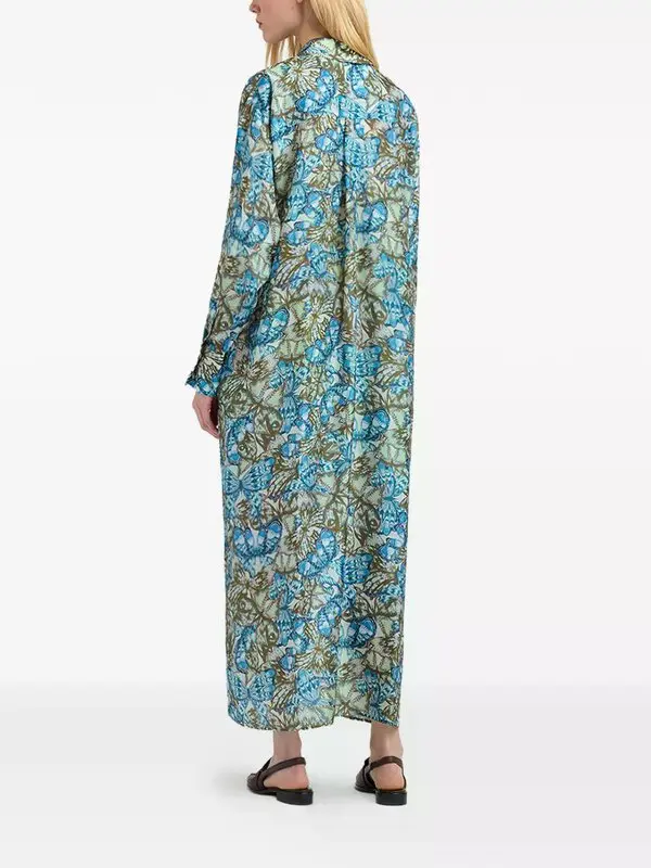 Momoni Printed Silk Midi Dress