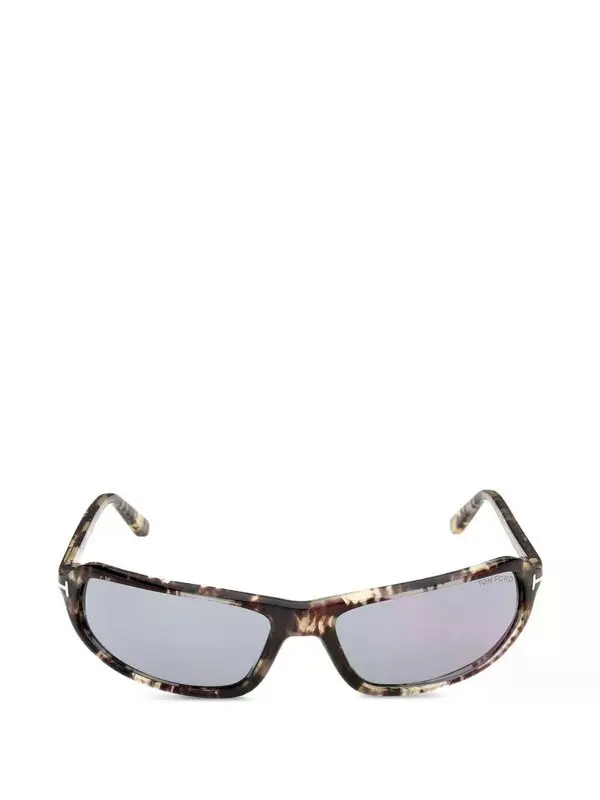 TOM FORD Tortoiseshell Rectangle-frame Sunglasses