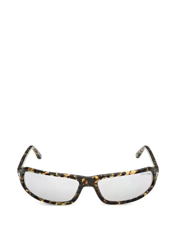TOM FORD Tortoiseshell Rectangle-frame Sunglasses
