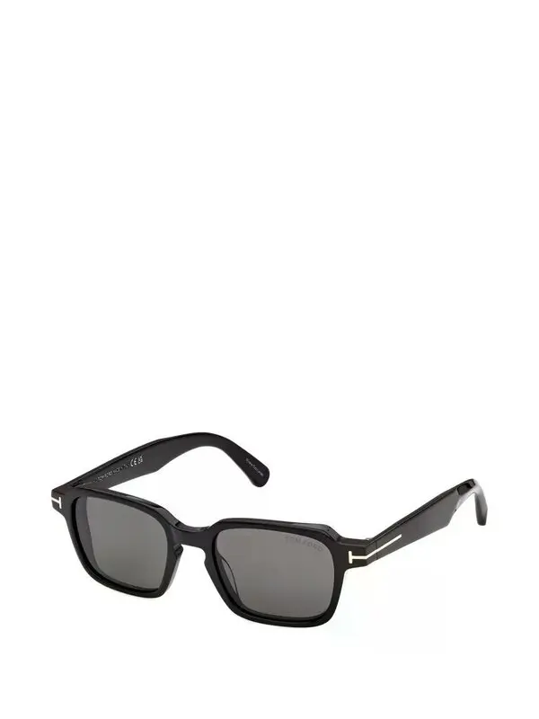 TOM FORD T-logo Square-frame Sunglasses - Black
