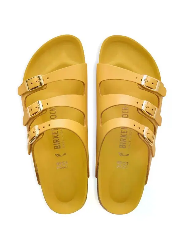 BIRKENSTOCK Florida Fresh Leather Sandals - Yellow