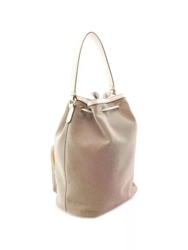 Prada Logo Jacquard Bucket Bag