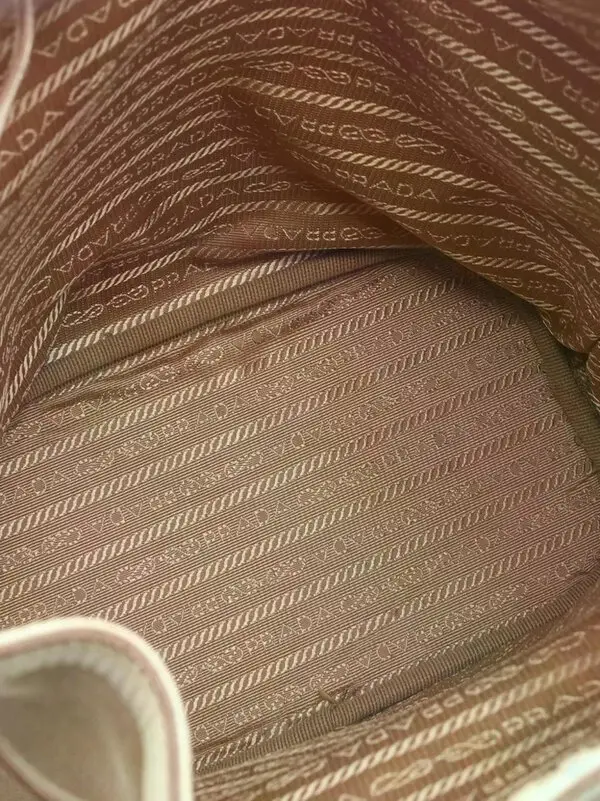 Prada Logo Jacquard Bucket Bag