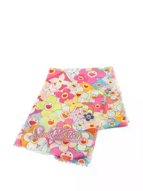 LOUIS VUITTON X Takashi Murakami 2010s Cosmic Blossom Pareo Scarf - Pink