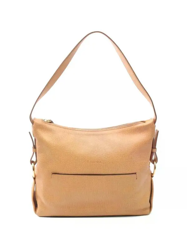 Loewe 2000s Logo-embossed Shoulder Bag - Neutrals