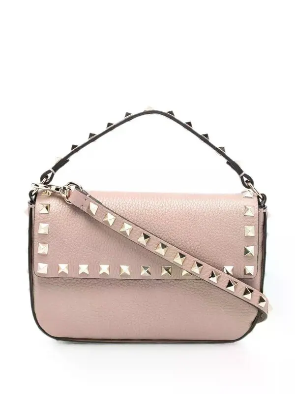 Valentino Garavani Rockstud Grainy Calfskin Pouch - Pink