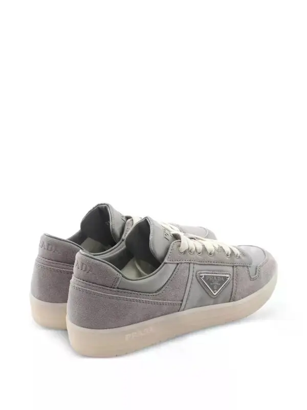 Prada Downtown Sneakers With Enamel Triangle Logo