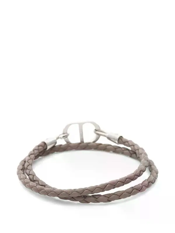 Dior Cd Icon Braided Leather Bracelet