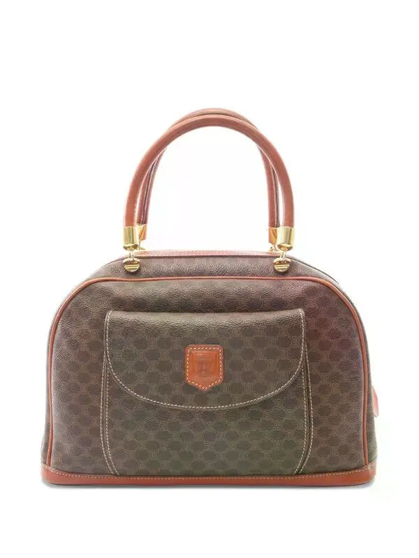 Celine Macadam Leather-trim Handbag