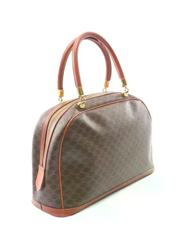 Celine Macadam Leather-trim Handbag