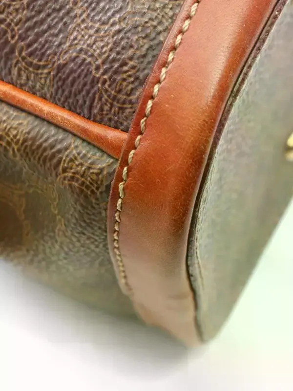 Celine Macadam Leather-trim Handbag