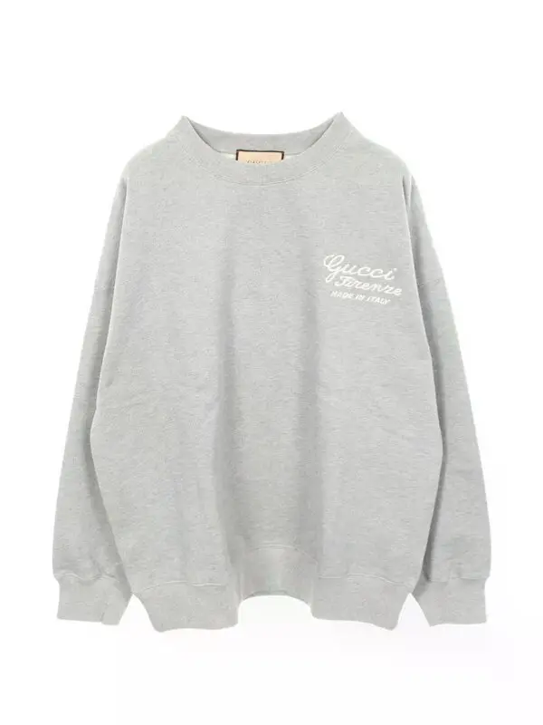 Gucci Logo-embroidered Sweatshirt - Grey
