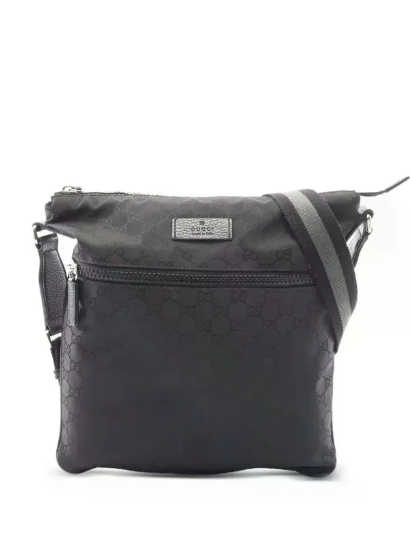 Gucci Gg Pattern Shoulder Bag - Black