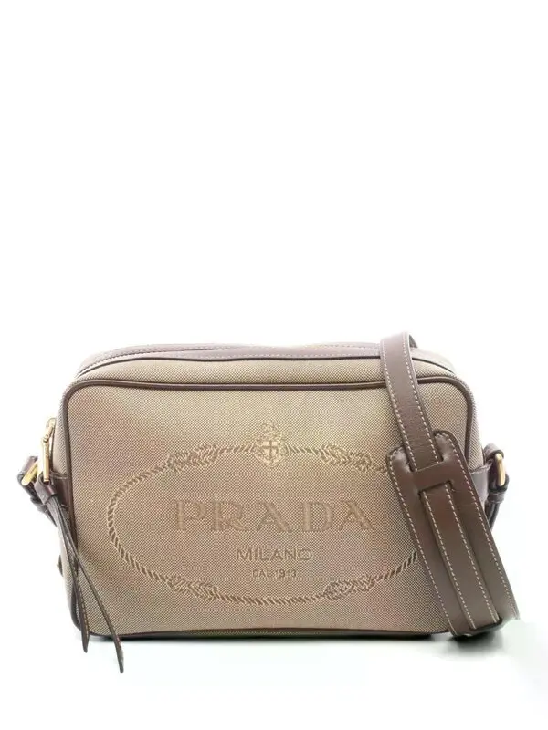 Prada Logo Jacquard Crossbody Bag