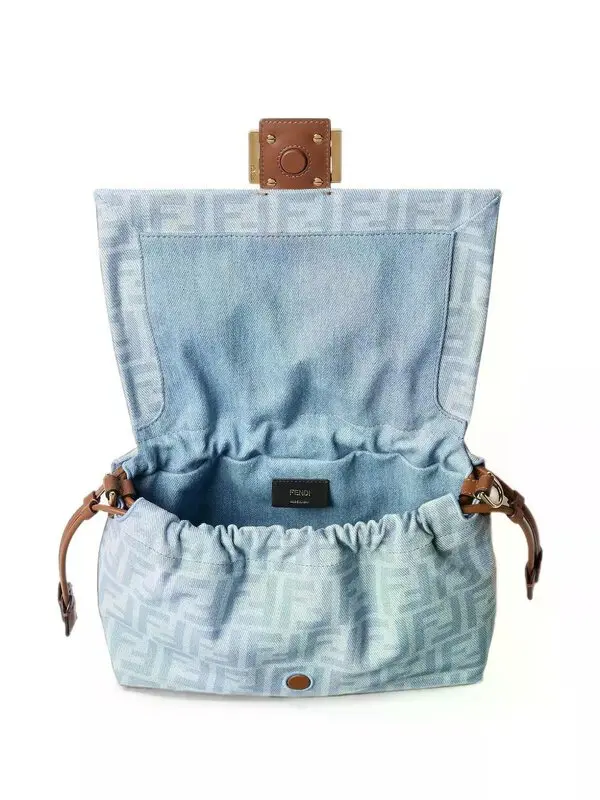 Fendi Baguette® Soft Medium Light Ff Denim Bag - Blue