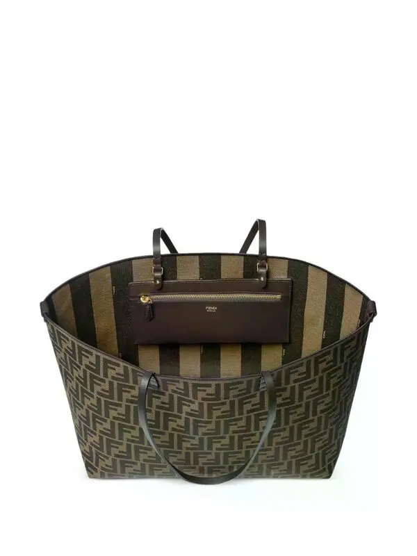 Fendi Medium Roll Ff Jacquard Tote Bag
