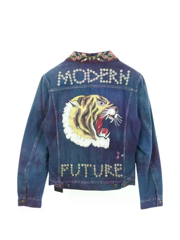 Gucci Embellished Studded Denim Jacket