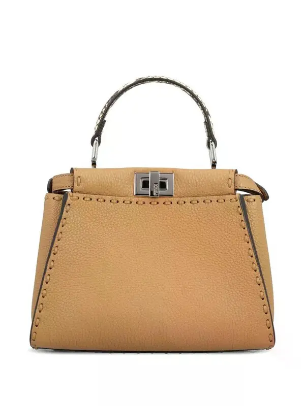 Fendi Mini Peekaboo Whipstitch-trim Tote Bag