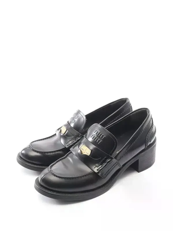 Miu Miu Brushed Leather Loafers