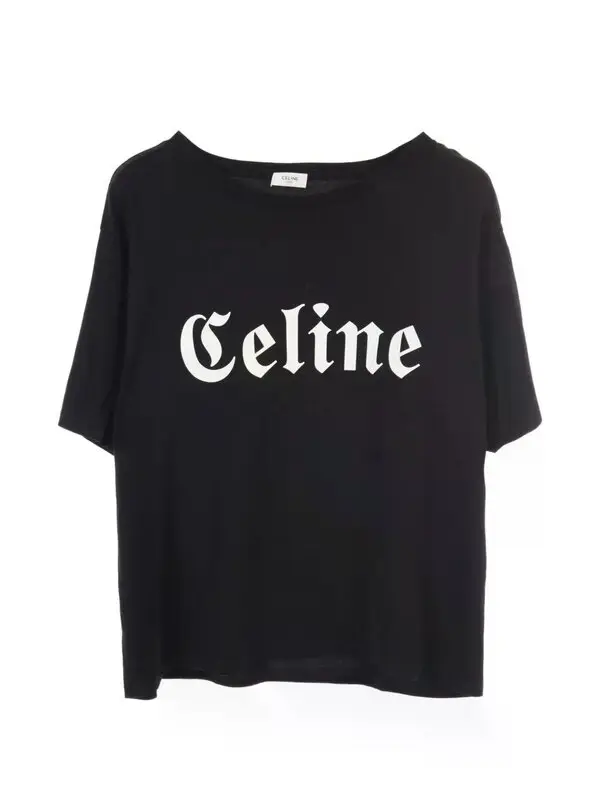 Celine 2010s Gothic-logo T-shirt