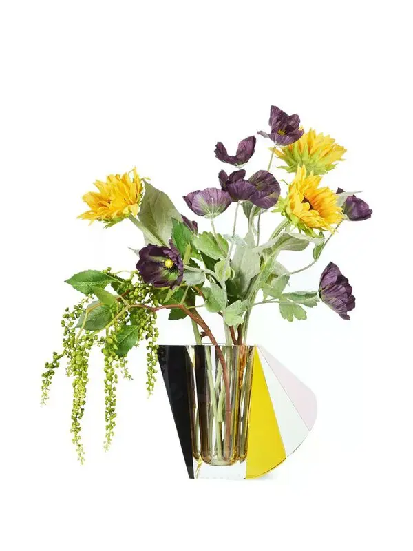 FLOWERISM STUDIO Sunflower Purple Poppy Bouquet - Black