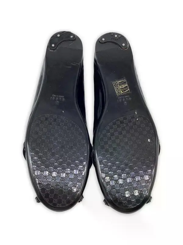 Gucci Patent Leather Gg Enamel Ballet Flats
