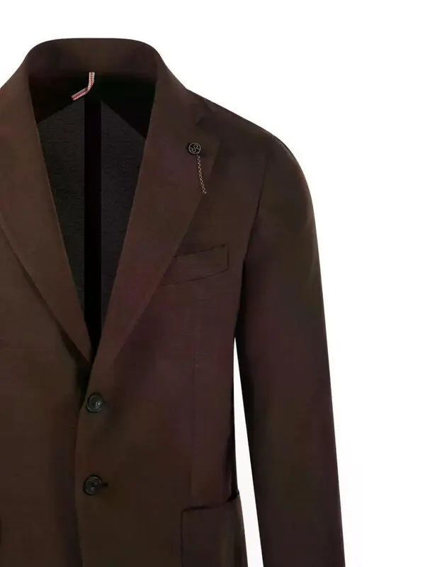 SANTANIELLO Chain-detail Single-breasted Blazer