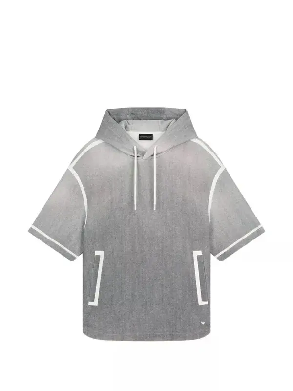 Emporio Armani Contrast Trim Hoodie - Grey