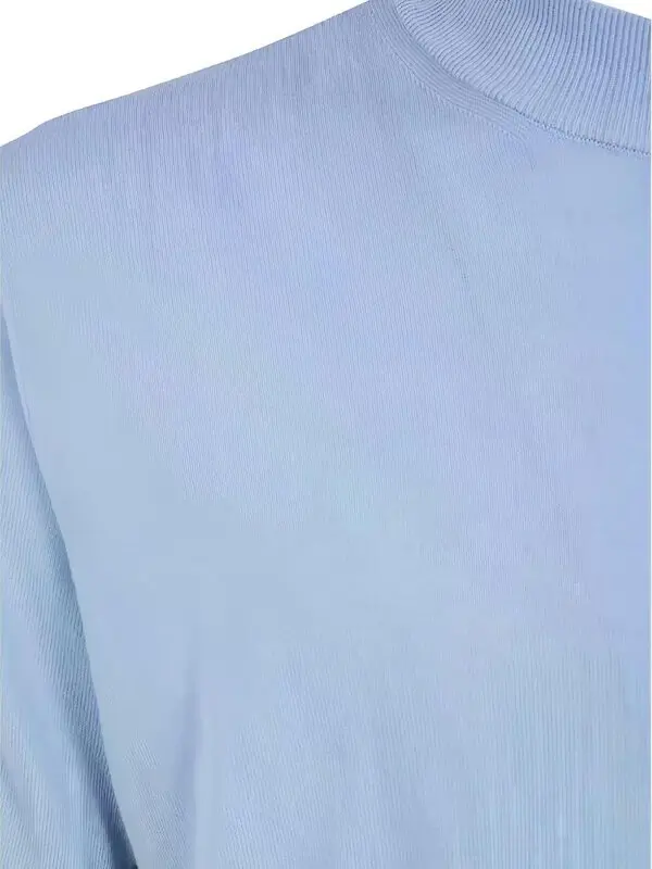 ROBERTO COLLINA Fine-knit Mock-neck T-shirt