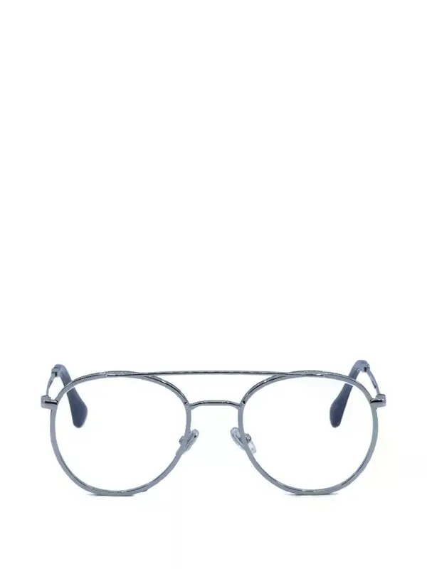 JIMMY CHOO Double-bridge Round-frame Glasses