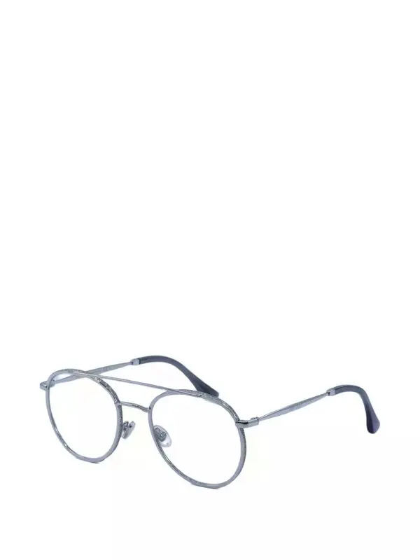JIMMY CHOO Double-bridge Round-frame Glasses