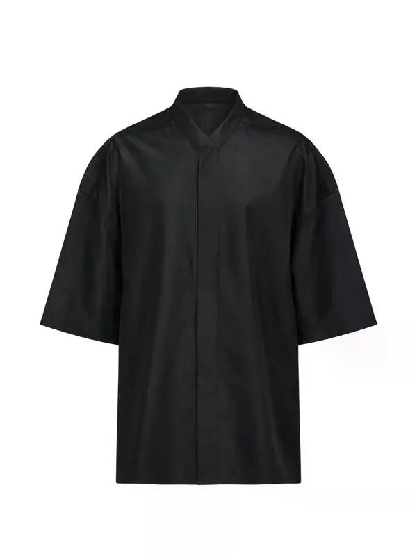 Rick Owens Ss Jumbo Faun Webbing-strap Short-sleeve Shirt - Black