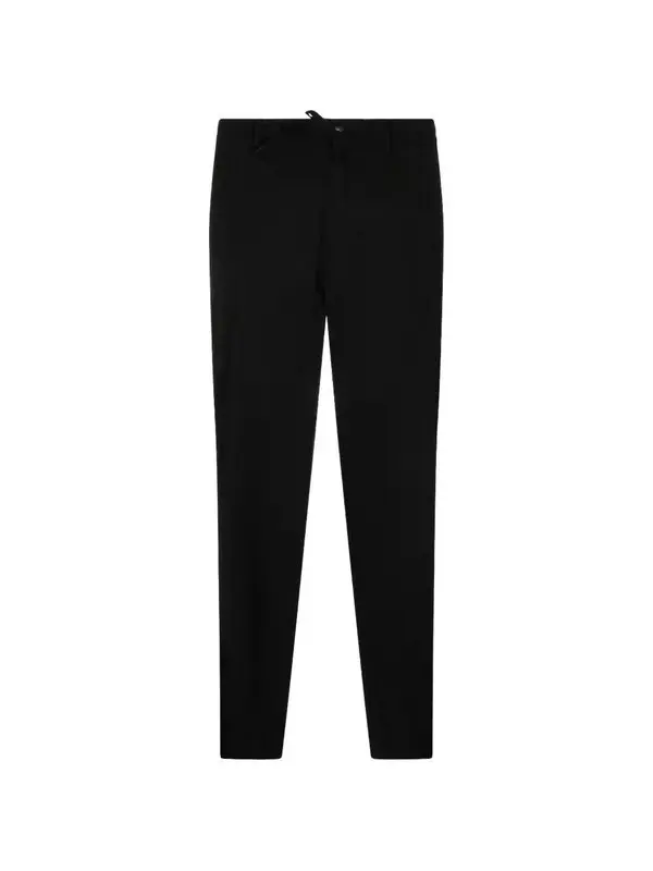 Canali Drawstring-fastening Belt-loop Trousers - Black