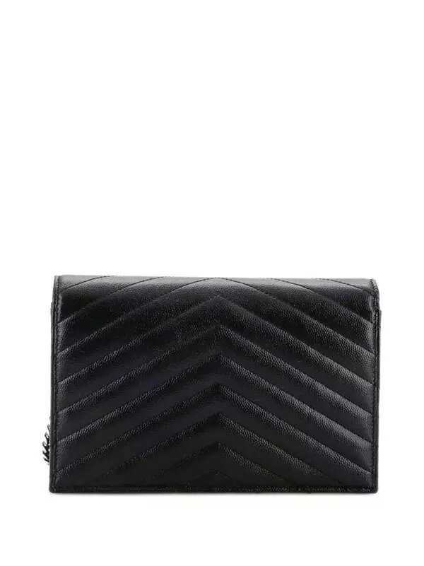 Saint Laurent Monogram Wallet On Chain Bag - Black