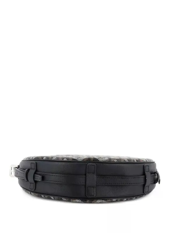 Goyard Hirondelle Shoulder Bag In Coated Canvas And Leather - Black