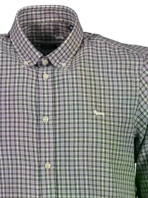 HARMONT & BLAINE Check-pattern Button-down Shirt